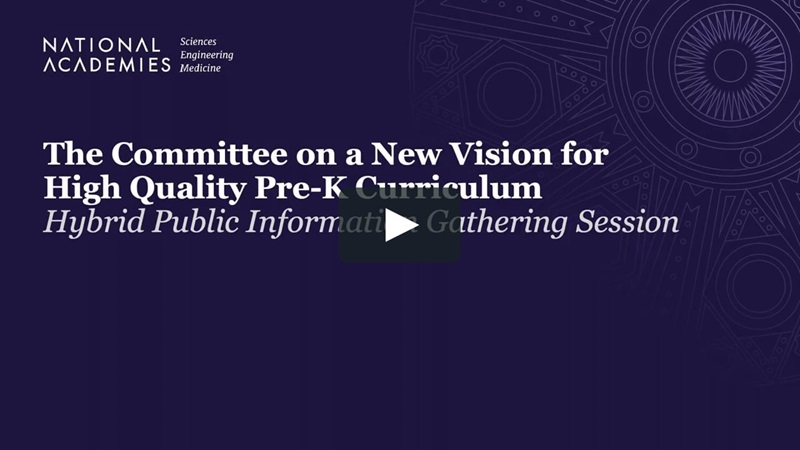 A New Vision for High-Quality Pre-K Curriculum: Public Information ...